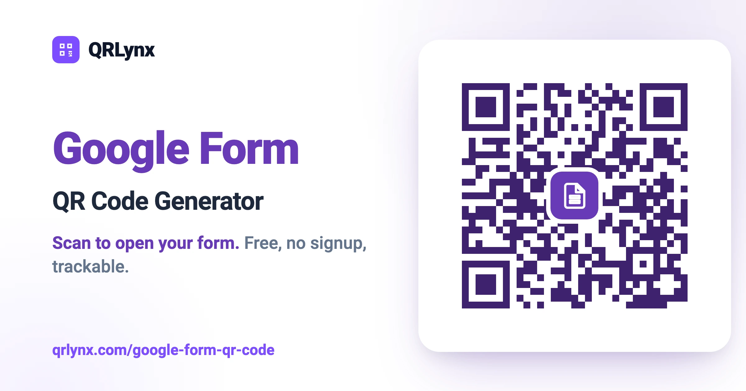 Google Form QR Code Generator | Surveys & Feedback | QRLynx